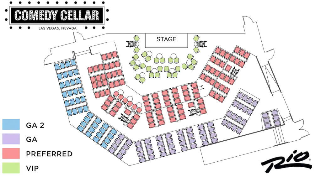 Comedy Cellar Las Vegas Seating Chart | Find The Best Seats