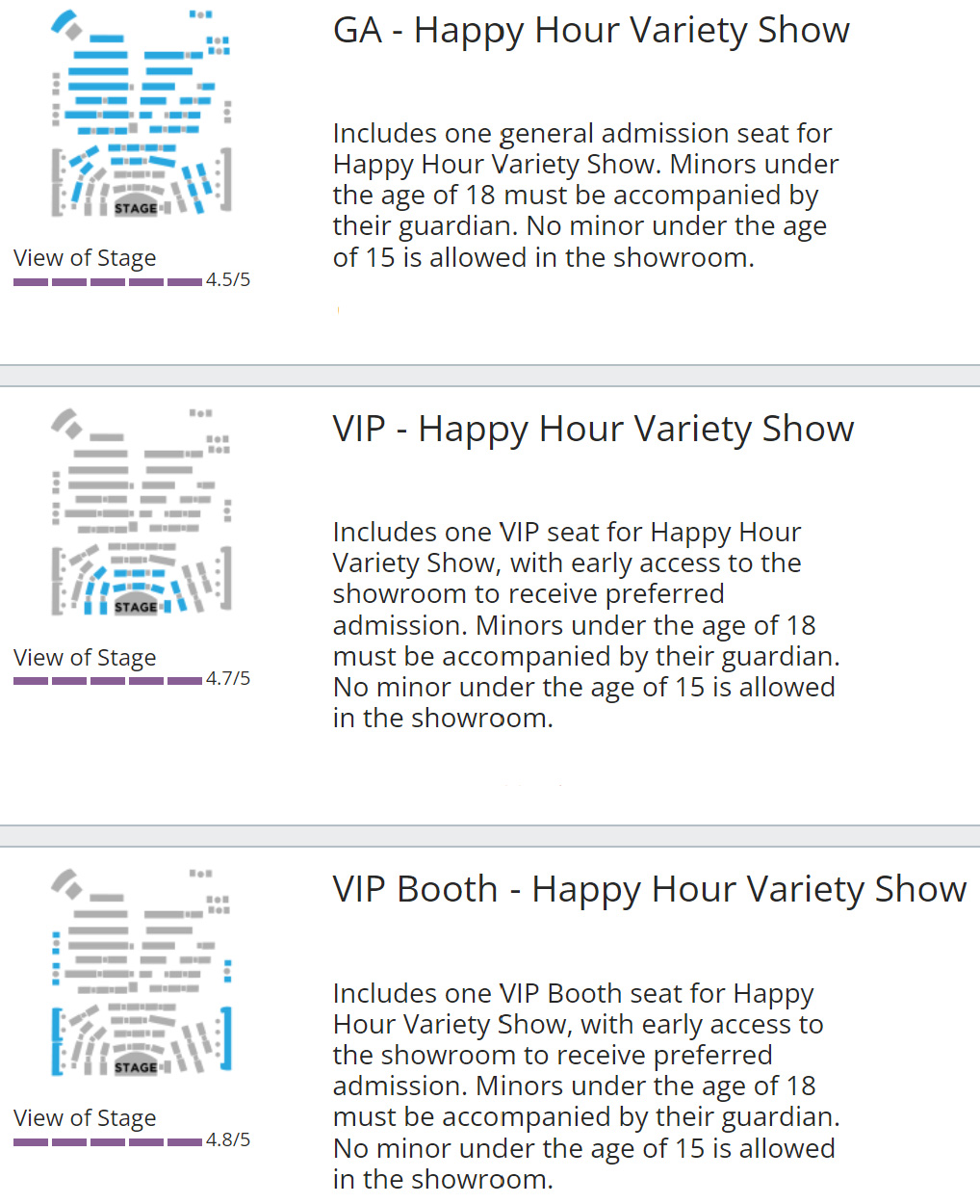 L.A. Comedy Club Las Vegas Seating Chart | The Best Seats!